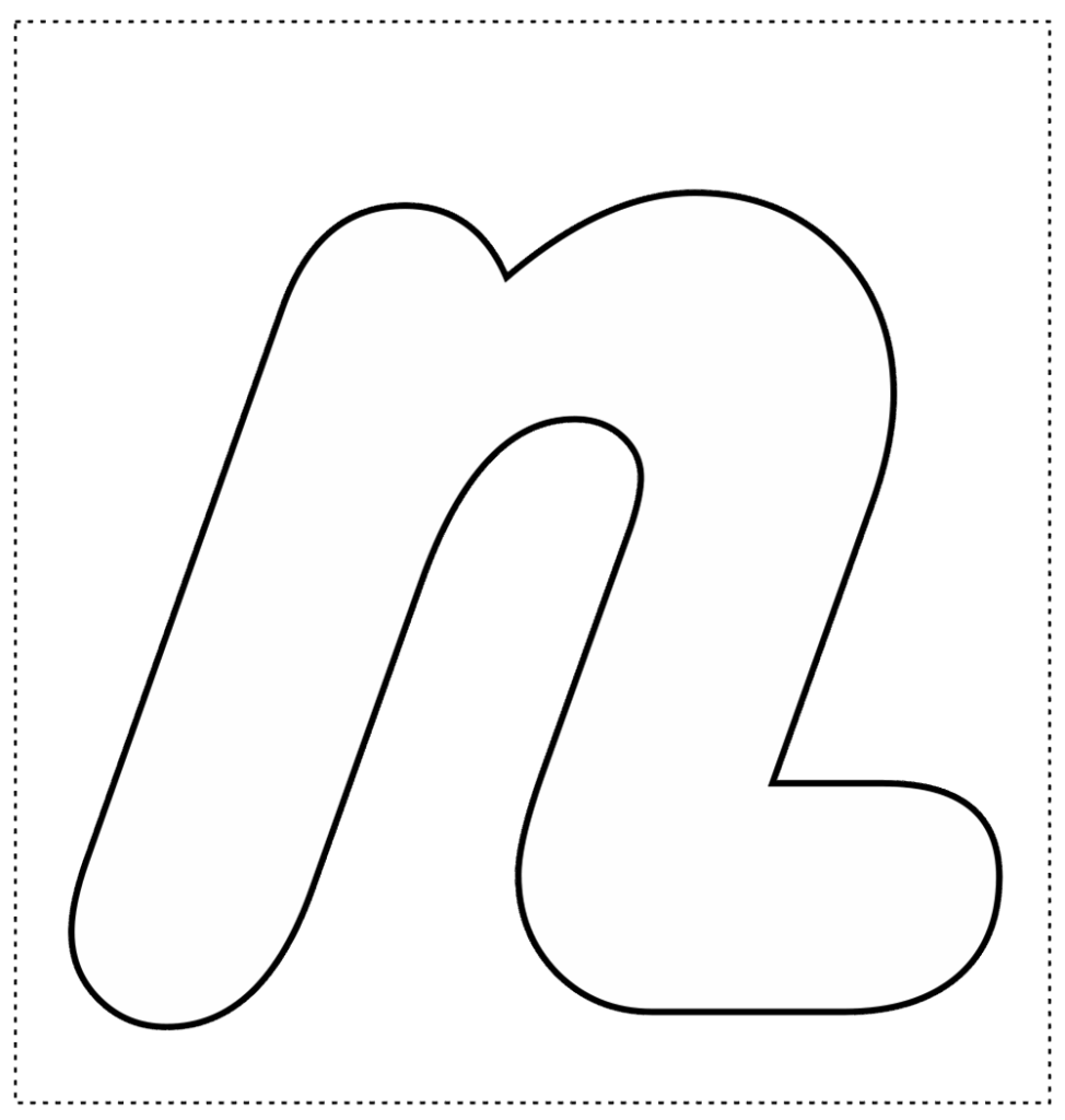 Molde letra N para imprimir e recortar em tamanho grande - Artesanato ...