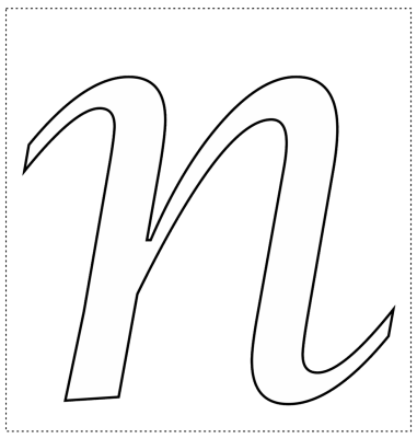 Molde letra N para imprimir e recortar em tamanho grande - Artesanato ...