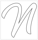 Molde letra N para imprimir e recortar em tamanho grande - Artesanato ...