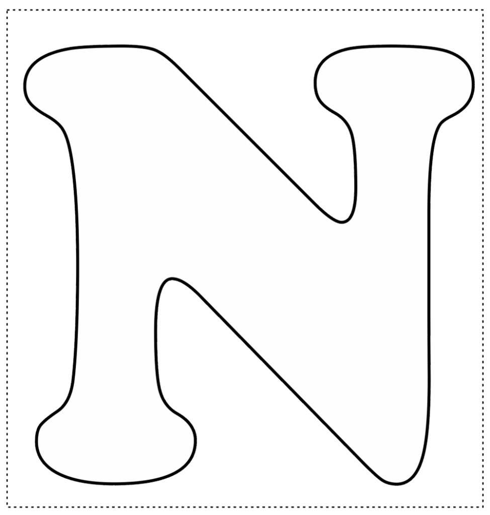 Molde letra N para imprimir e recortar em tamanho grande - Artesanato ...