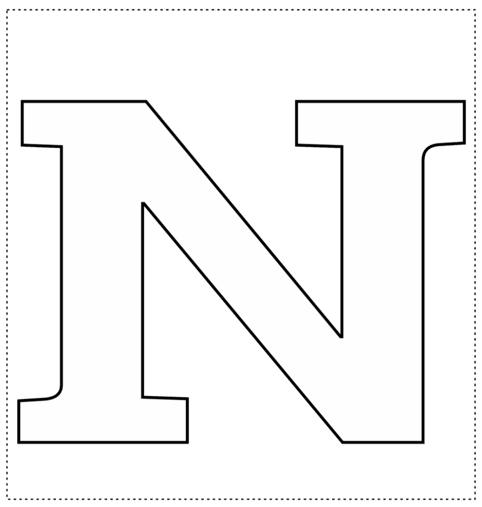 Molde letra N para imprimir e recortar em tamanho grande - Artesanato ...