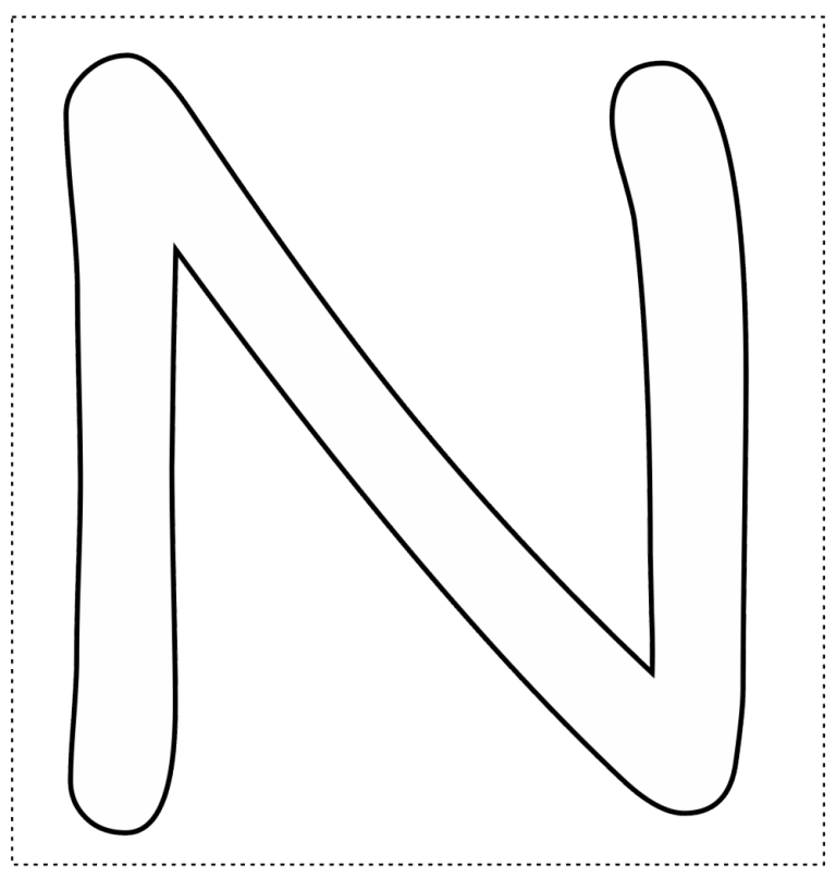 Molde letra N para imprimir e recortar em tamanho grande - Artesanato ...
