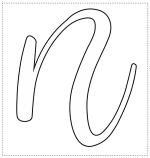 Molde letra N para imprimir e recortar em tamanho grande - Artesanato ...