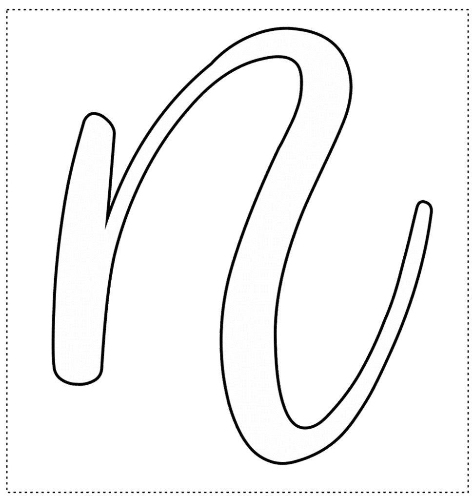 Molde letra N para imprimir e recortar em tamanho grande - Artesanato ...