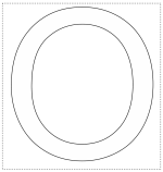Molde Letra O para imprimir tamanho grande - Artesanato Passo a Passo!