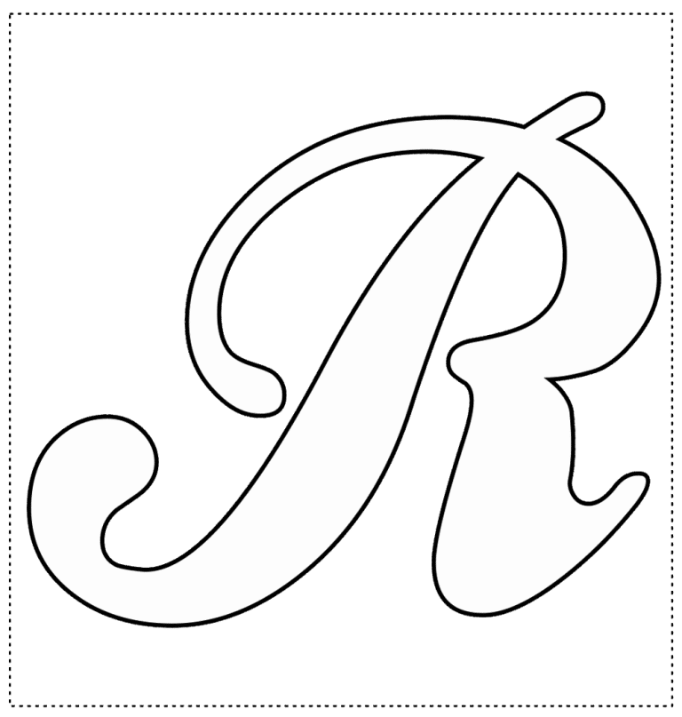 Molde letra R para imprimir maiúscula, minúscula e cursiva - Artesanato ...