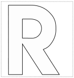 Molde letra R para imprimir maiúscula, minúscula e cursiva - Artesanato ...