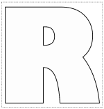 Molde letra R para imprimir maiúscula, minúscula e cursiva - Artesanato ...