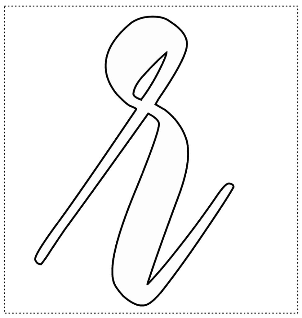 Molde letra R para imprimir maiúscula, minúscula e cursiva - Artesanato ...