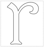 Molde letra R para imprimir maiúscula, minúscula e cursiva - Artesanato ...