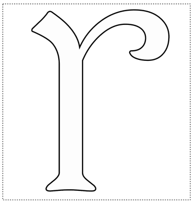 Molde letra R para imprimir maiúscula, minúscula e cursiva - Artesanato ...