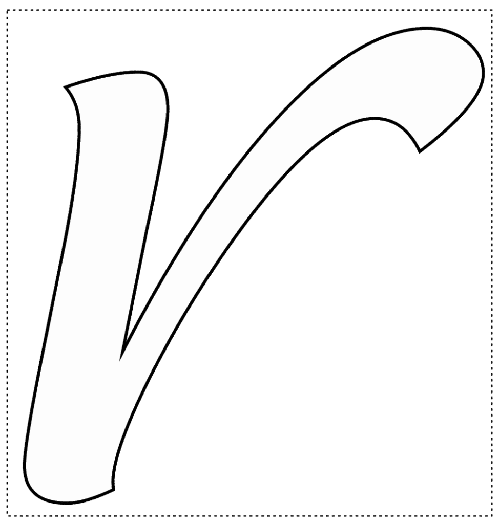 Molde letra R para imprimir maiúscula, minúscula e cursiva - Artesanato ...