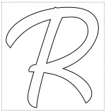 Molde letra R para imprimir maiúscula, minúscula e cursiva - Artesanato ...