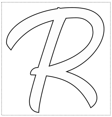 Molde letra R para imprimir maiúscula, minúscula e cursiva - Artesanato ...