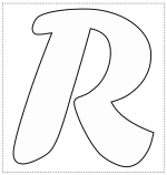 Molde letra R para imprimir maiúscula, minúscula e cursiva - Artesanato ...