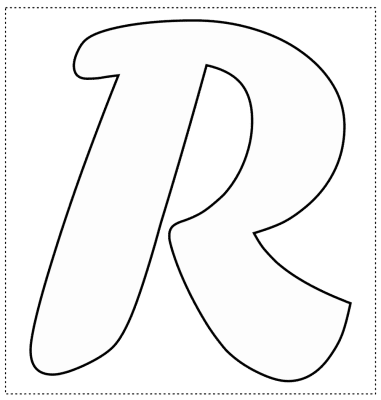 Molde letra R para imprimir maiúscula, minúscula e cursiva - Artesanato ...