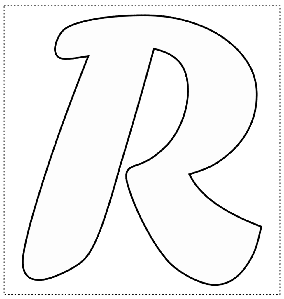Molde letra R para imprimir maiúscula, minúscula e cursiva - Artesanato ...