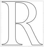Molde letra R para imprimir maiúscula, minúscula e cursiva - Artesanato ...
