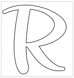 Molde letra R para imprimir maiúscula, minúscula e cursiva - Artesanato ...