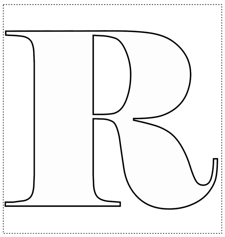 Molde letra R para imprimir maiúscula, minúscula e cursiva - Artesanato ...