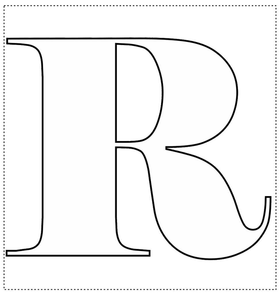 Molde letra R para imprimir maiúscula, minúscula e cursiva - Artesanato ...