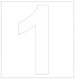 Molde número 1 para imprimir tamanho grande - Artesanato Passo a Passo!