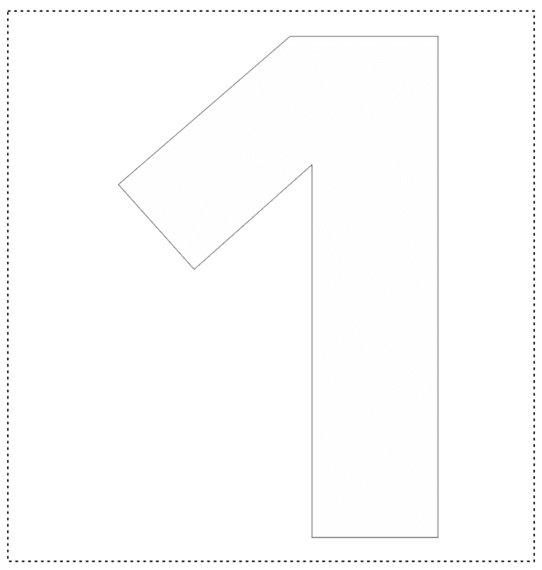 Molde número 1 para imprimir tamanho grande - Artesanato Passo a Passo!