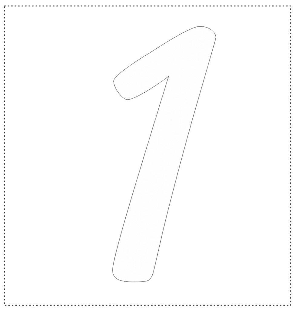 Molde número 1 para imprimir tamanho grande - Artesanato Passo a Passo!