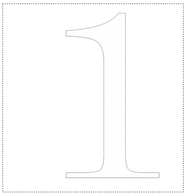 Molde número 1 para imprimir tamanho grande - Artesanato Passo a Passo!