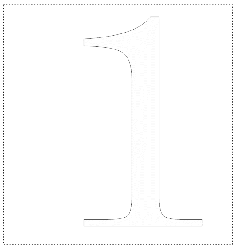 Molde número 1 para imprimir tamanho grande - Artesanato Passo a Passo!