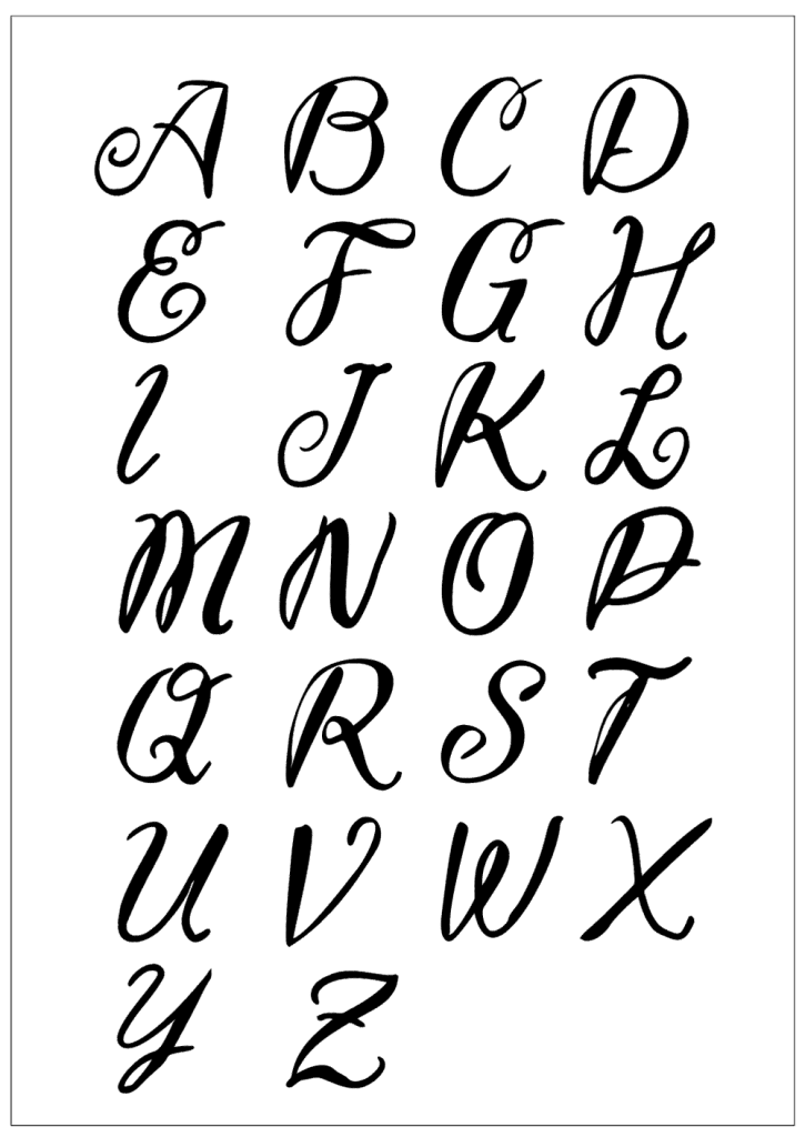 Alfabeto Lettering: maiúsculo e minúsculo para baixar e copiar ...