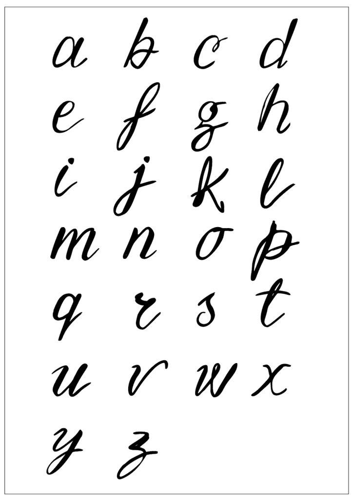 Alfabeto Lettering: maiúsculo e minúsculo para baixar e copiar ...