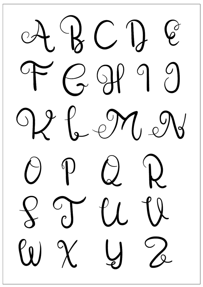 Alfabeto Lettering: maiúsculo e minúsculo para baixar e copiar ...