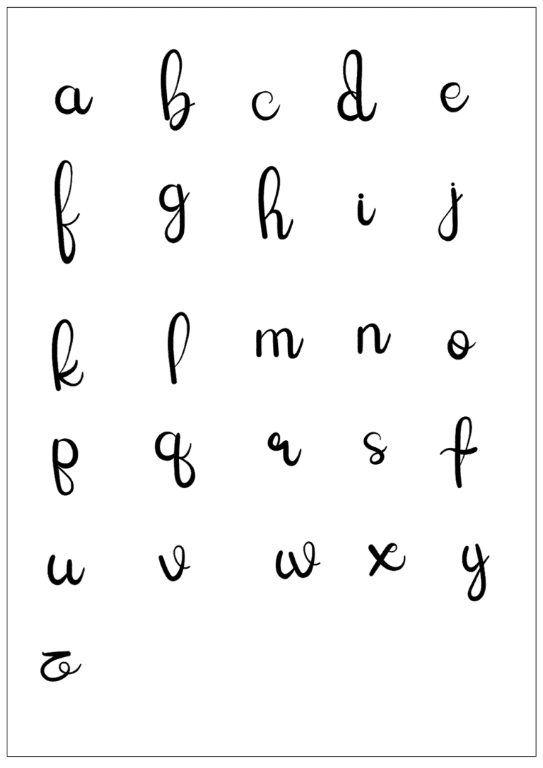 Alfabeto Lettering: maiúsculo e minúsculo para baixar e copiar ...