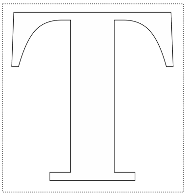 Molde letra T: minúscula, maiúscula, cursiva e tamanho grande ...