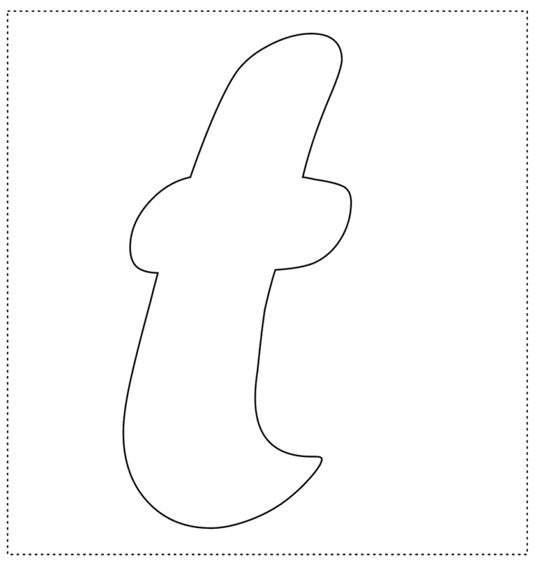 Molde letra T: minúscula, maiúscula, cursiva e tamanho grande ...