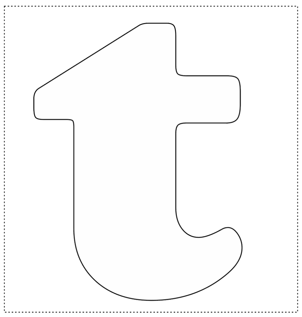 Molde letra T: minúscula, maiúscula, cursiva e tamanho grande ...