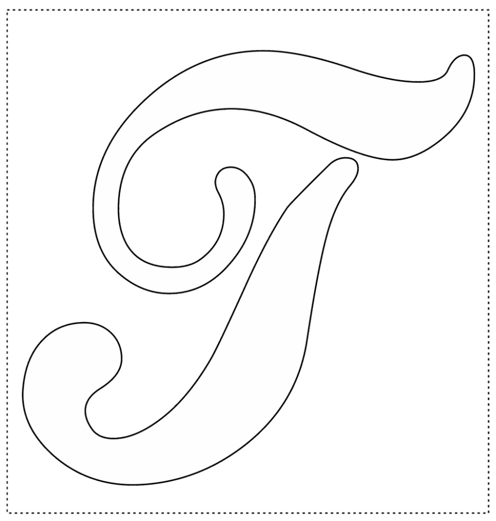 Molde letra T: minúscula, maiúscula, cursiva e tamanho grande ...
