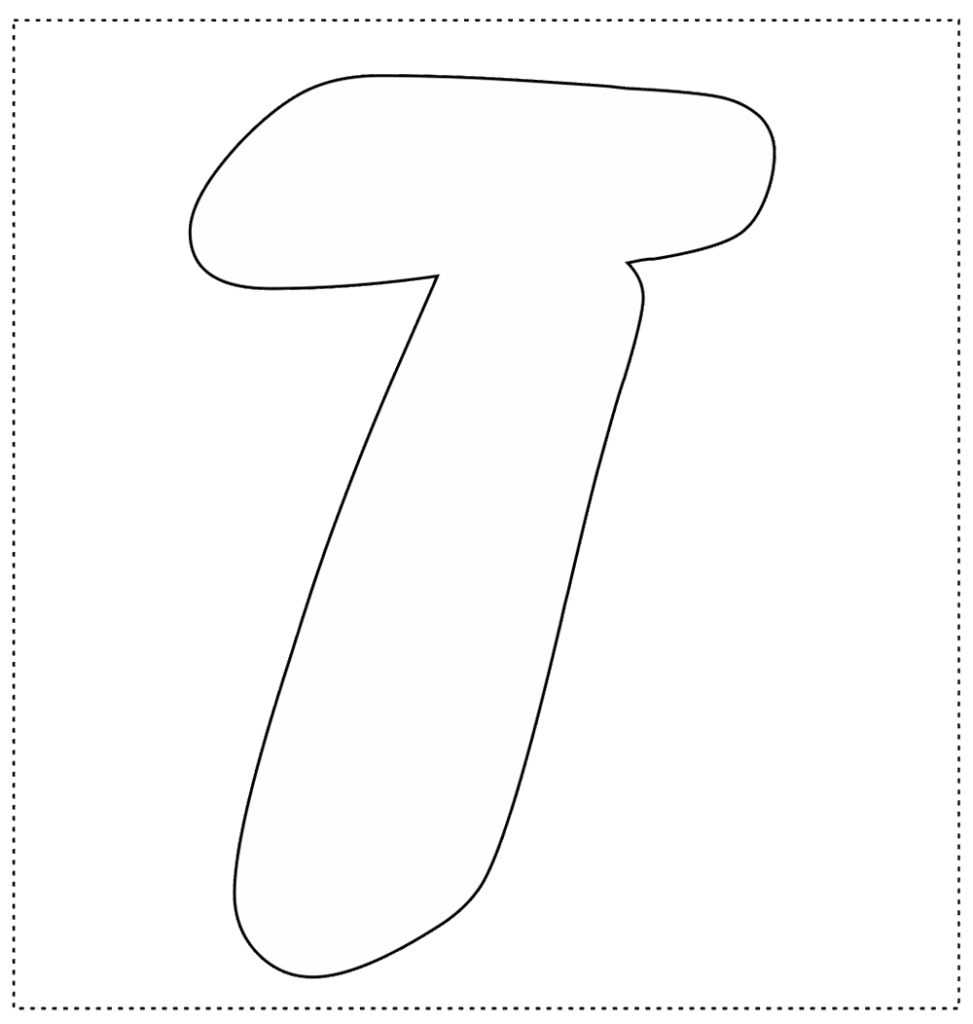Molde letra T: minúscula, maiúscula, cursiva e tamanho grande ...