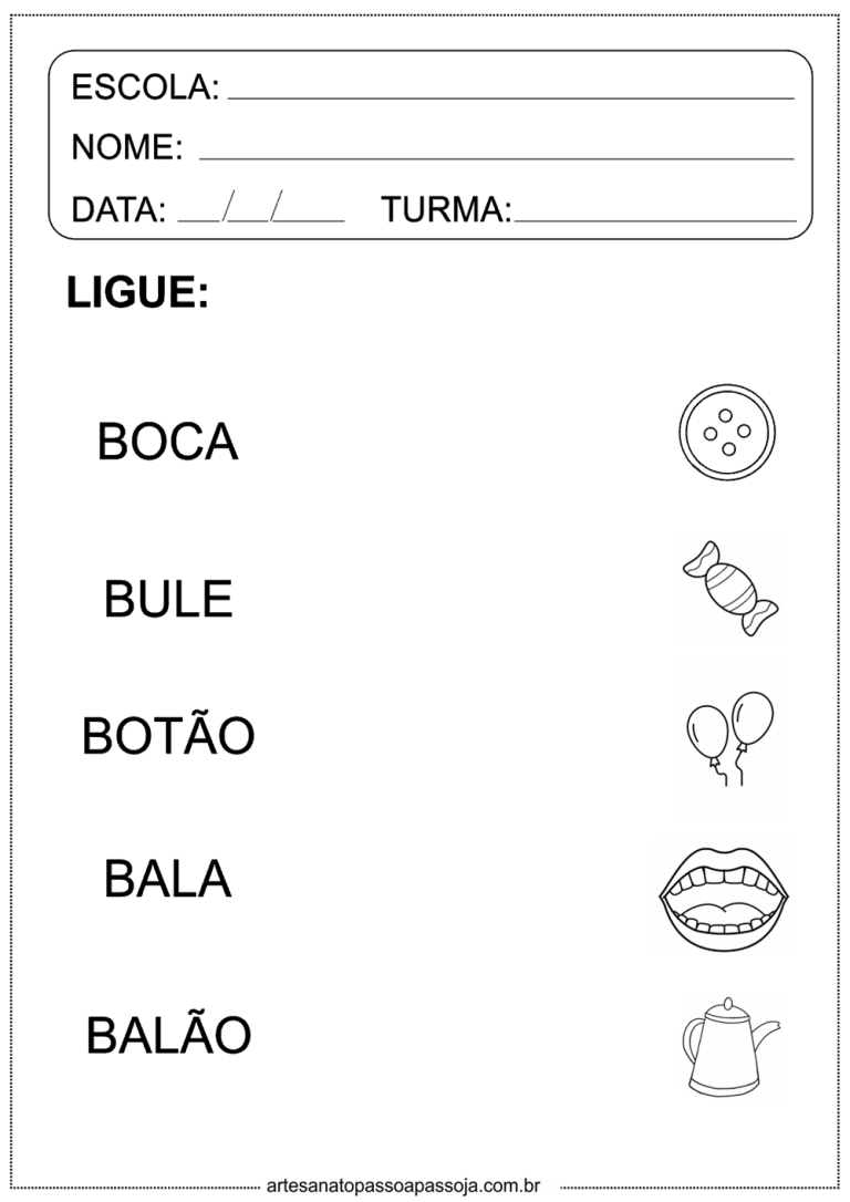 Atividade com a letra B: 11 modelos da educação infantil para imprimir ...