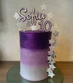 40 Ideias de bolo roxo com glitter super tendência - Artesanato Passo a ...