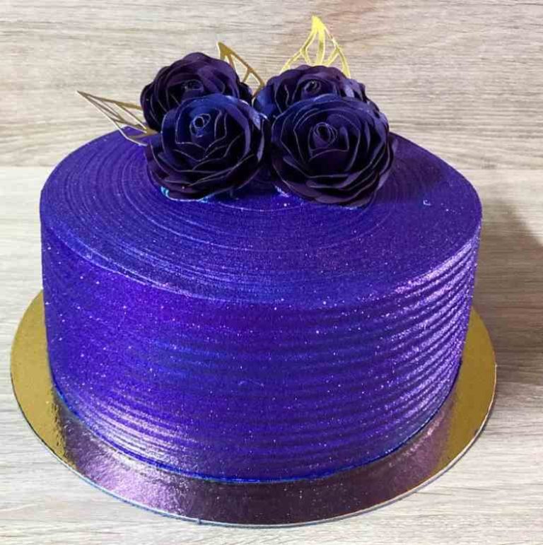 40 Ideias de bolo roxo com glitter super tendência - Artesanato Passo a ...
