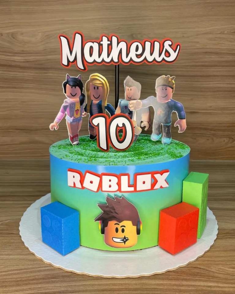 Bolo Roblox: 60 fotos para arrasar na decoração - Artesanato Passo a Passo!