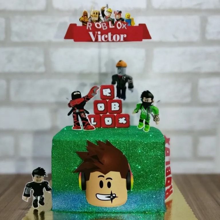 Bolo Roblox: 60 fotos para arrasar na decoração - Artesanato Passo a Passo!