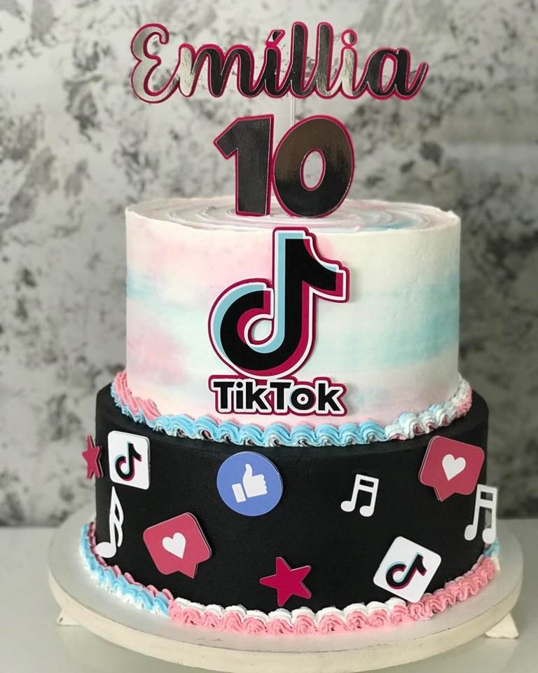 Bolo Tik Tok: 50 ideias para quem ama o estilo do momento - Artesanato ...