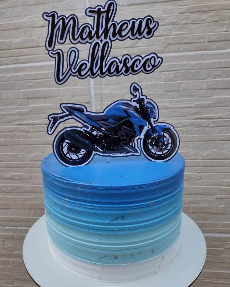 Bolo de moto: 50 modelos para quem ama motociclismo - Artesanato Passo ...