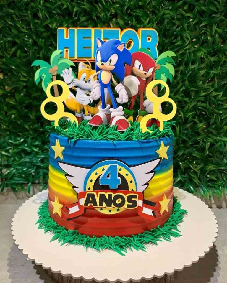 Bolo do Sonic: 50 fotos do personagem mais rápido do momento ...