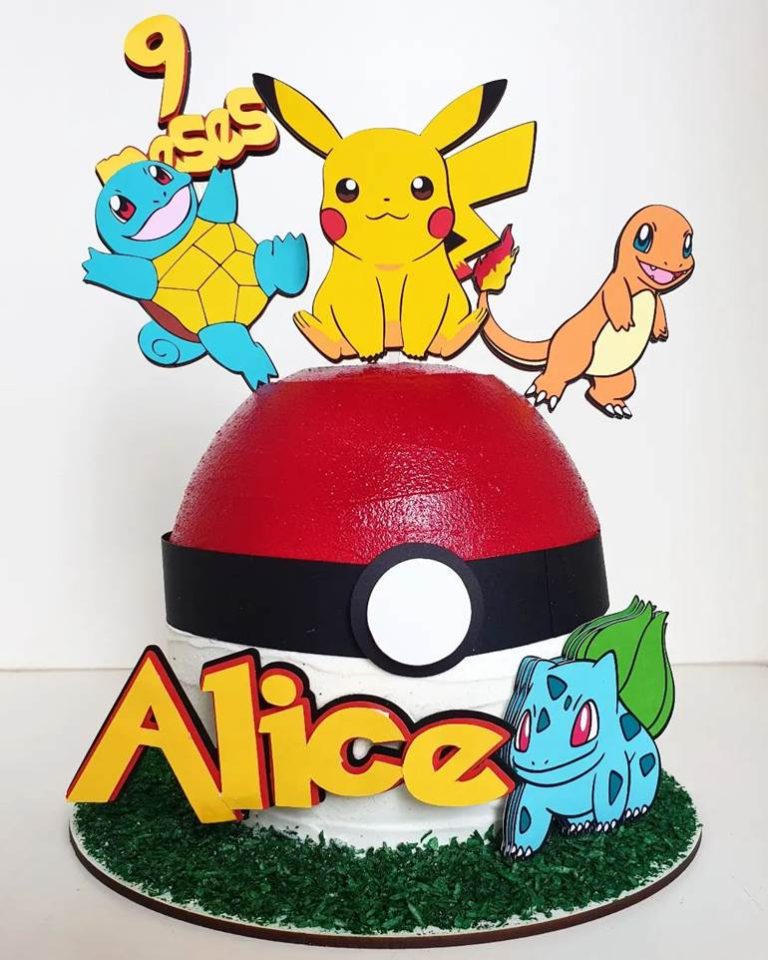 Bolo Pokémon: 50 fotos para inspirar a decoração da sua festa ...