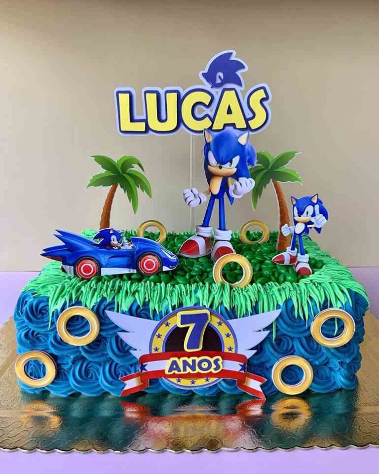 Bolo do Sonic: 50 fotos do personagem mais rápido do momento ...