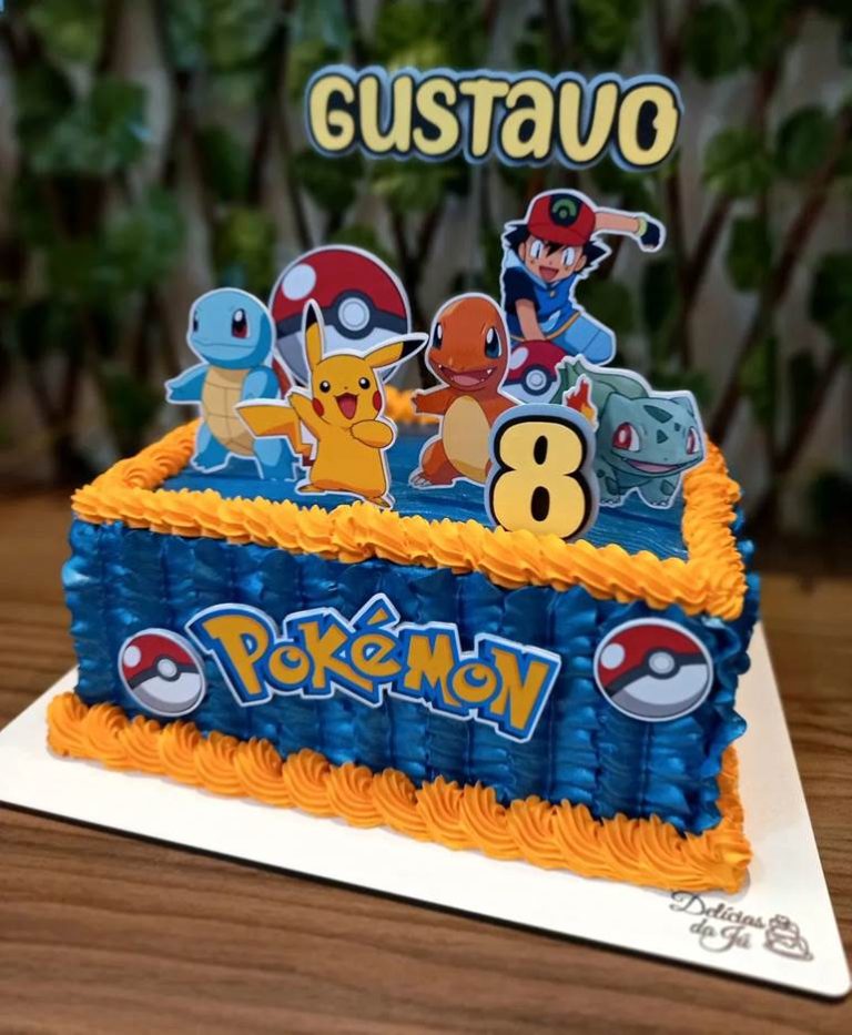 Bolo Pokémon: 50 fotos para inspirar a decoração da sua festa ...